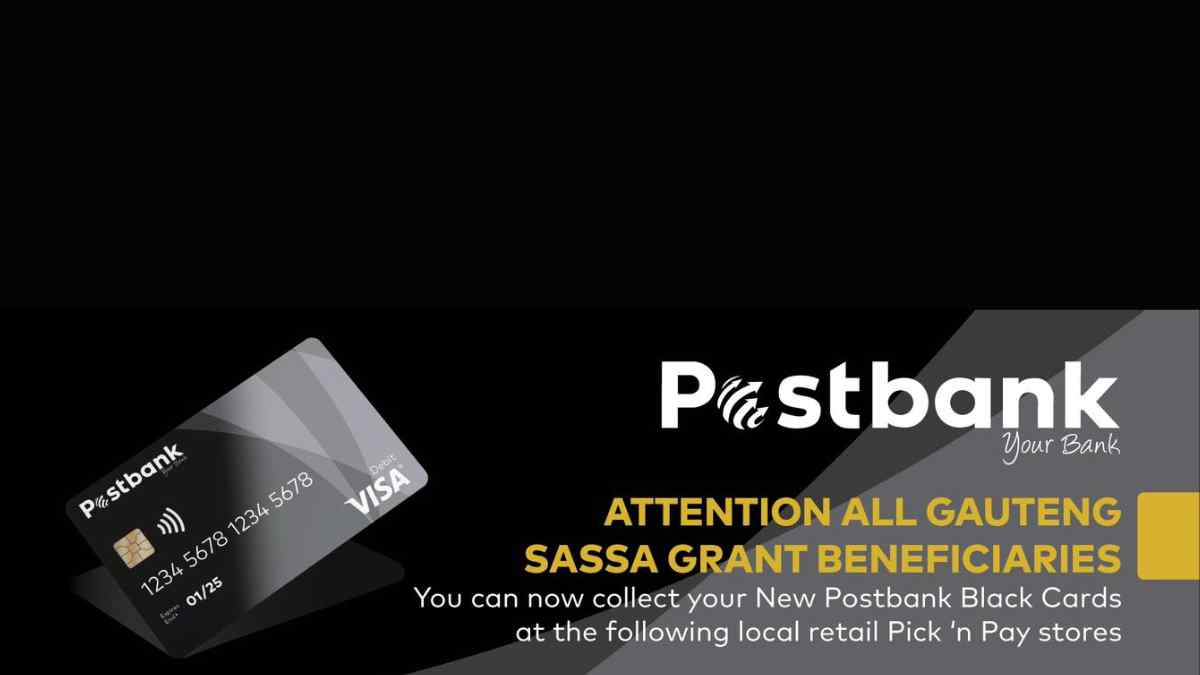 Postbank Introduces New Black Sassa Card Postbank Introduces New Black Sassa Card